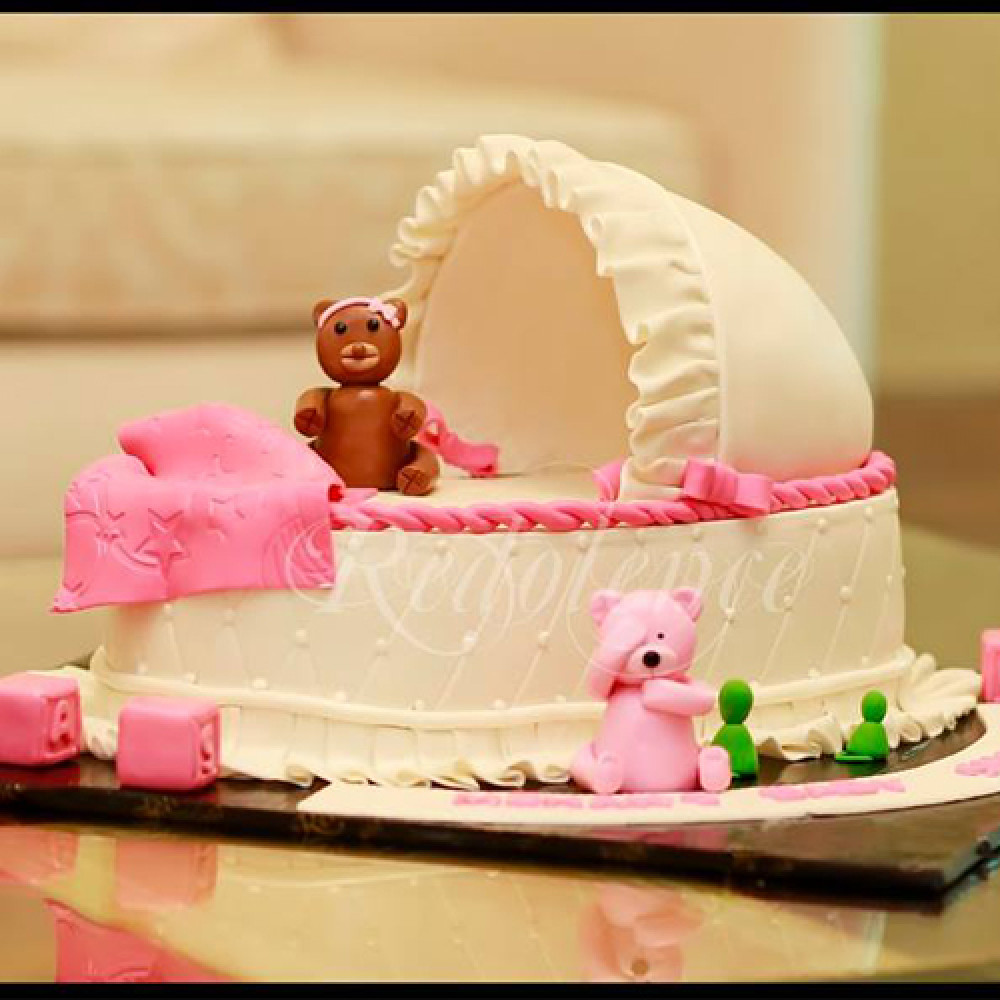 4lbs New Born Baby Girl Cake from Redolence Bake Studio| Lahoregifts