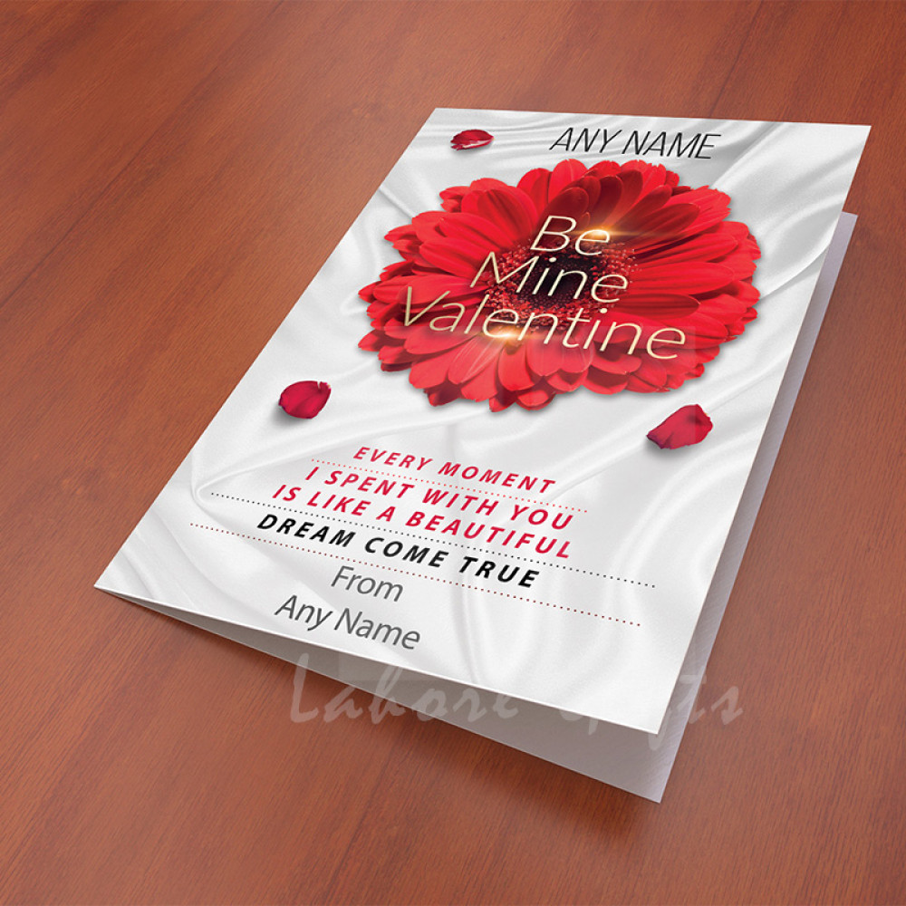 Be Mine Valentine Card | Personalised Card | Lahoregifts.com